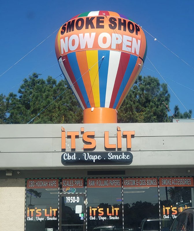 20 Ft Smoke Shop Inflatable Giant Roof Top Balloon - Sale And Rent