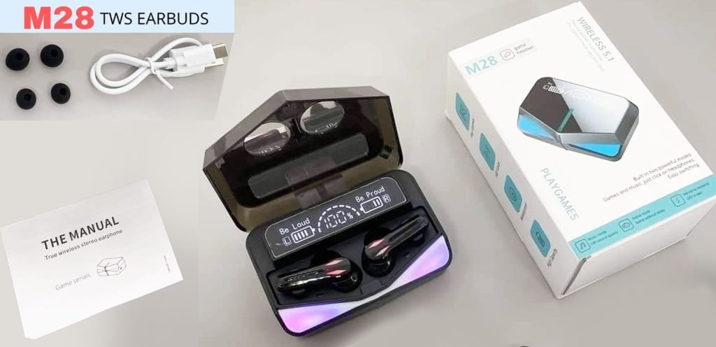 M28 Wireless Gaming Earbuds Bluetooth 5.1 Earphones, Reviews, Price & Features