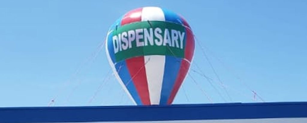 Attract Customers with Towering 22Ft Dispensary Rooftop Balloon