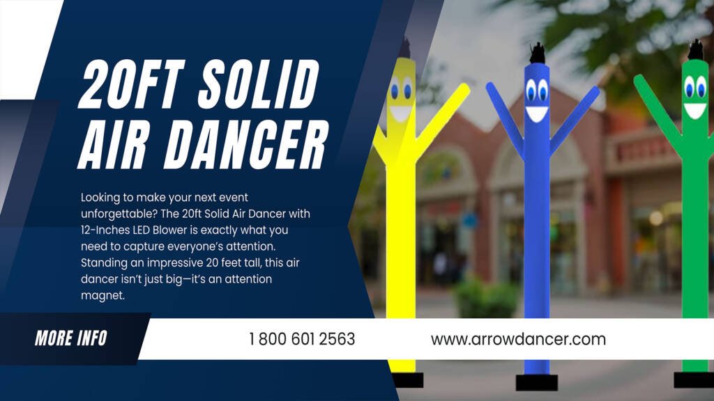 20ft Solid Air Dancer with 12-Inches LED Blower | Perfect for Grand ...