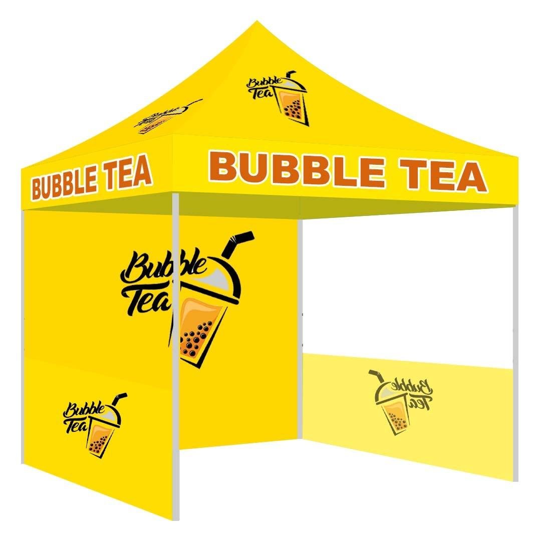 10x10ft Bubble Tea Canopy Tent with Back & Side Wall – Perfect for ...