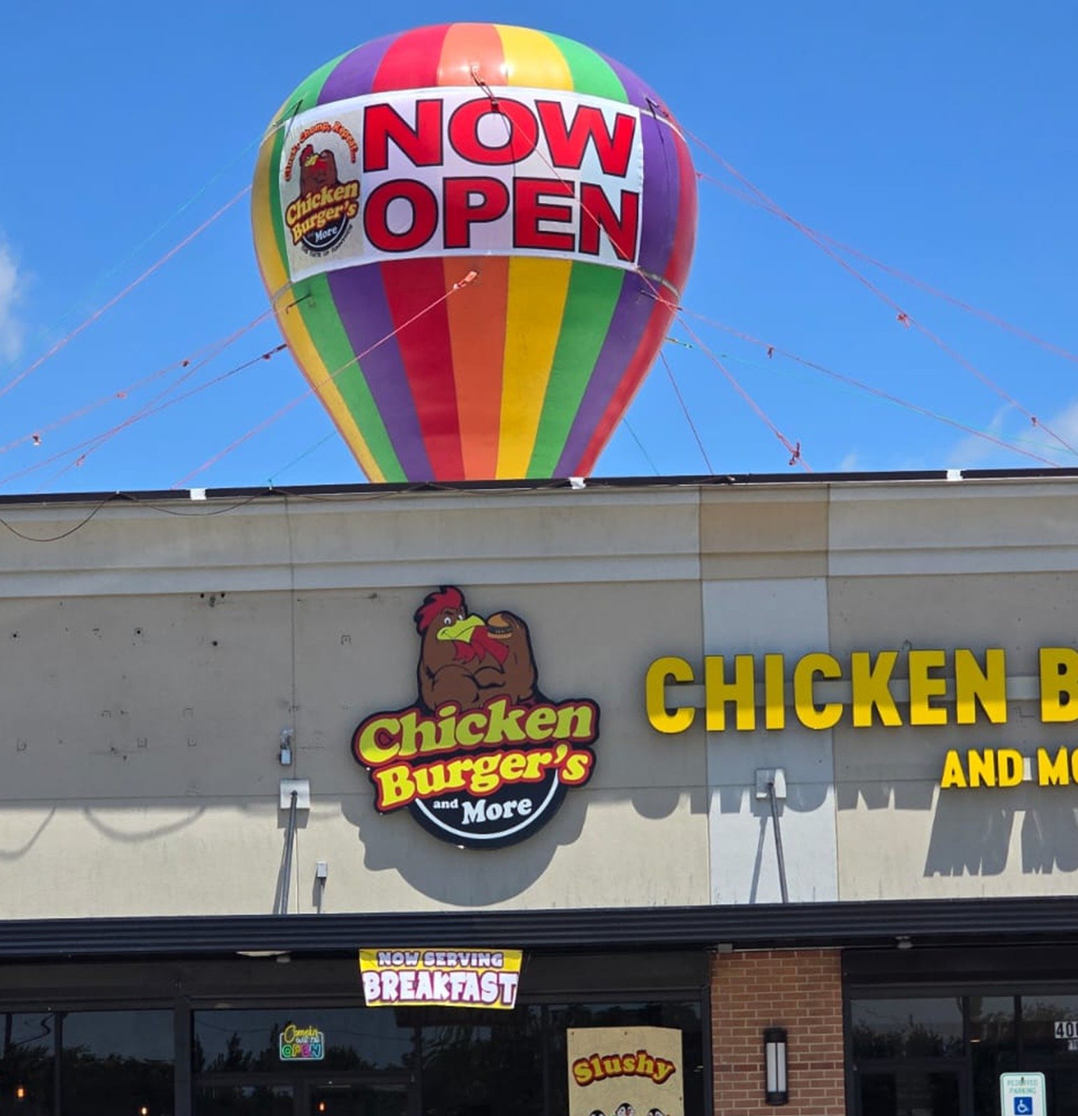 22ft Chicken Burger’s Rooftop Advertising Inflatable Balloon for ...