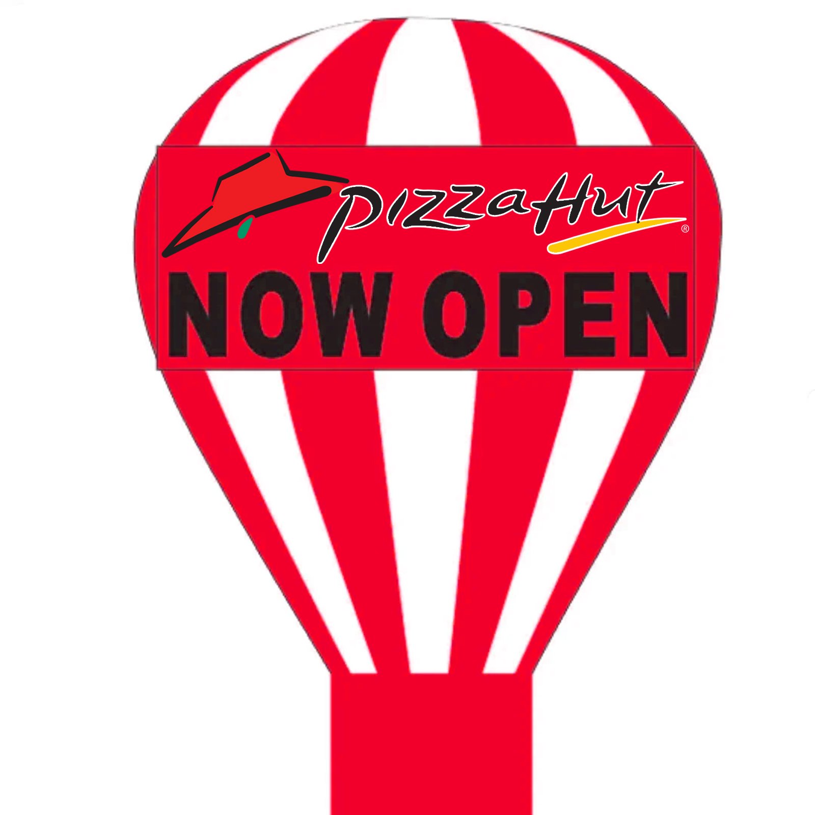 22ft Pizza Hut Rooftop Balloon | “Now Open” Inflatable for Restaurant ...