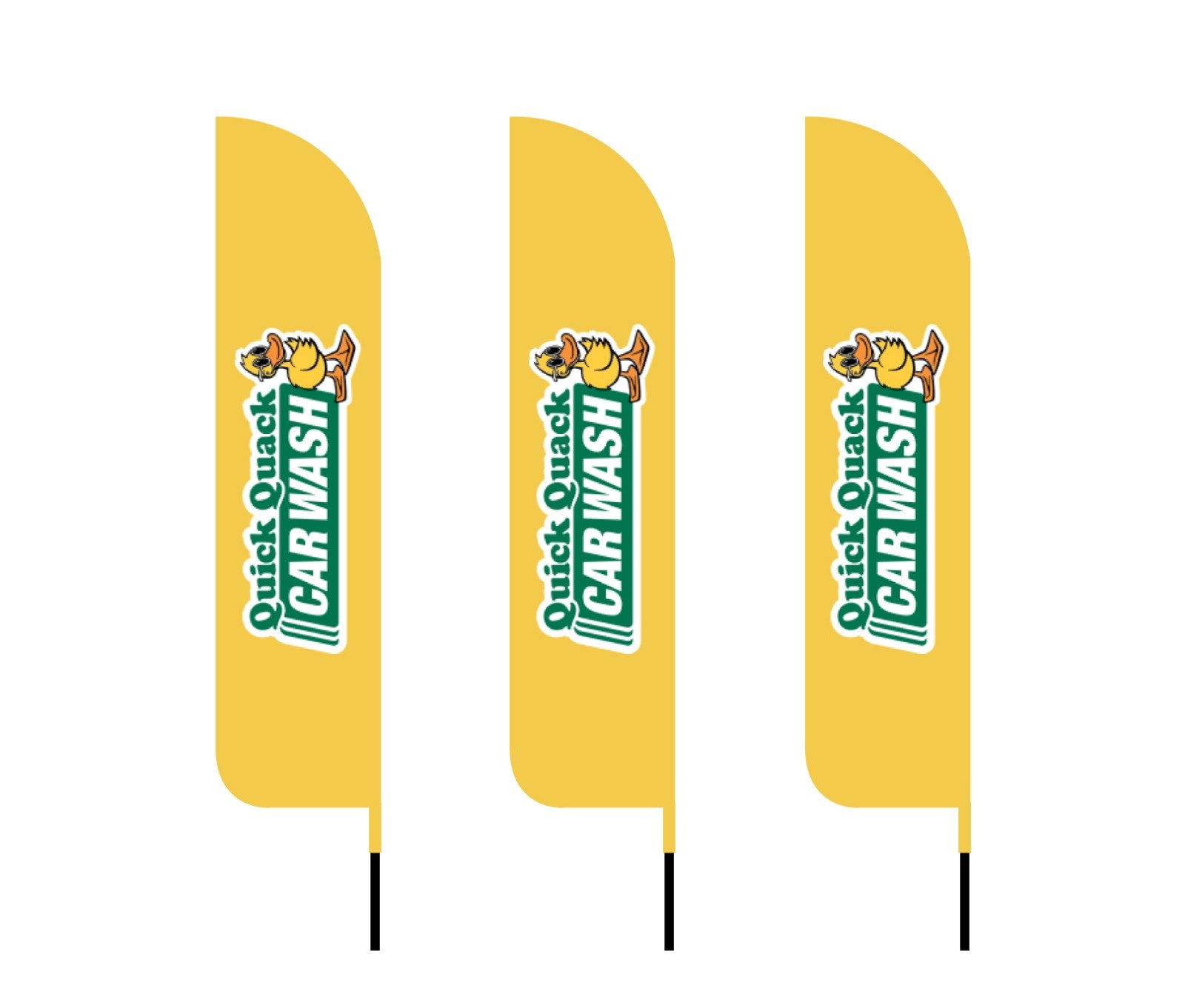 12ft Quick Quack Car Wash Feather Flags (Pack of 3) | Outdoor ...