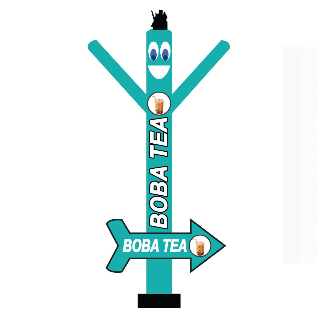 20FT Boba Tea Air Dancer With Arrow Sign – Inflatable Tube Man for ...