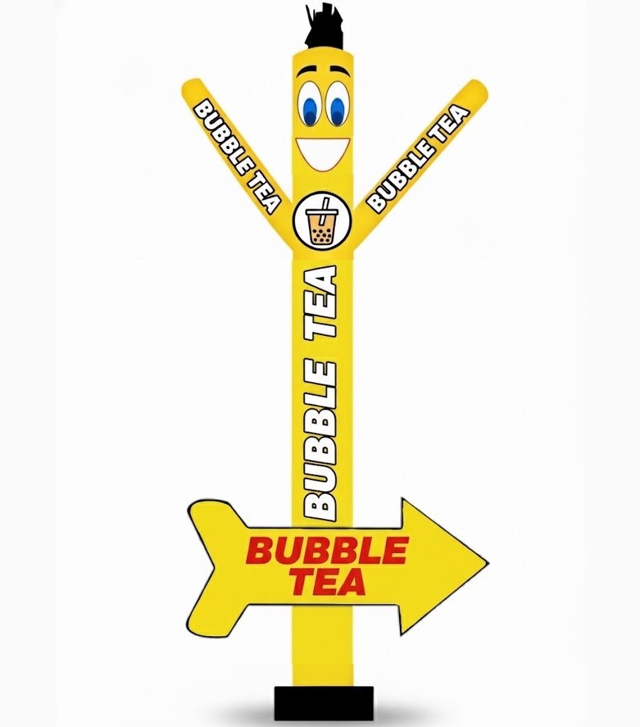 20FT Bubble Tea Air Dancer With Arrow Sign – Inflatable Tube Man for ...