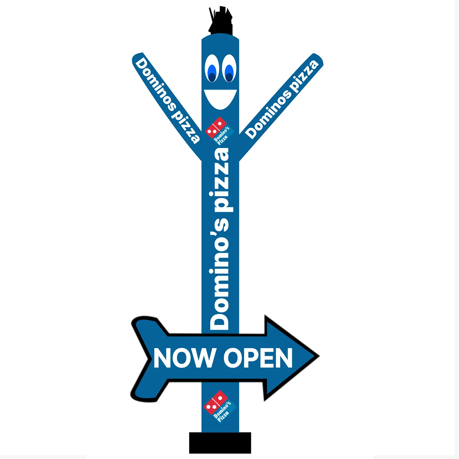 20ft Domino’s Pizza “Now Open” Inflatable Air Dancer with Arrow ...