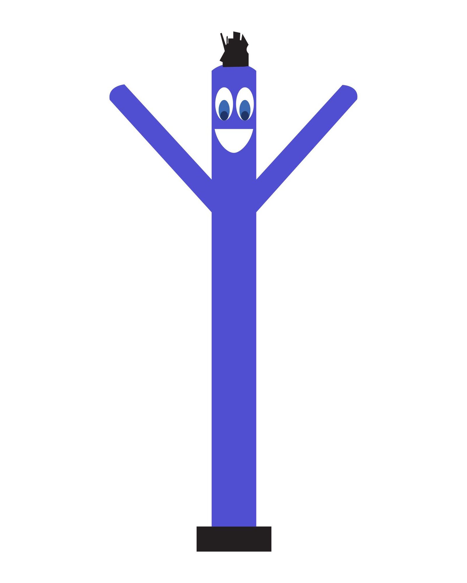 10FT Solid Blue Air Dancer Inflatable Tube Man | Fits 12-Inch Blowers