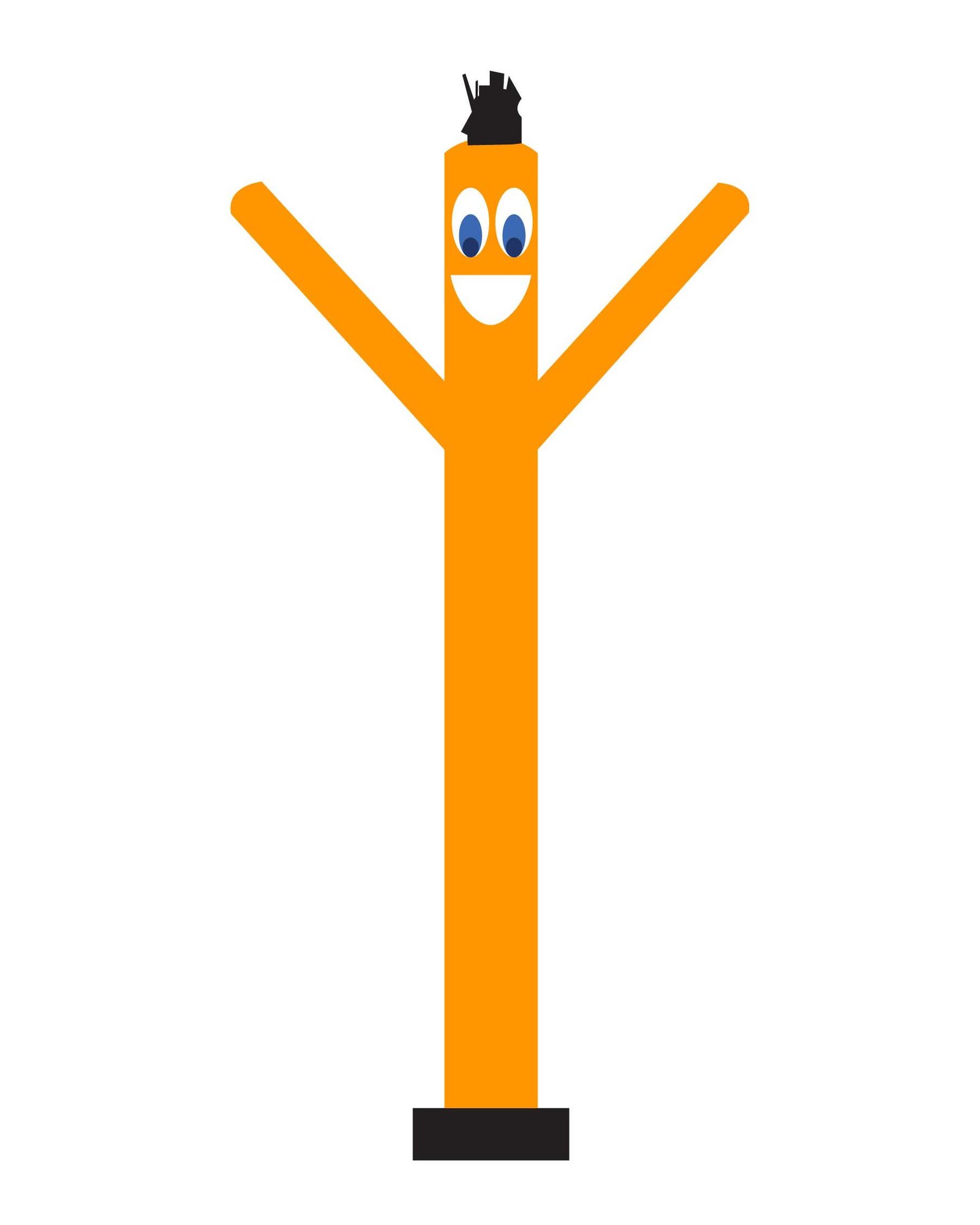 20FT Solid Orange Air Dancer Inflatable Tube Man | Arrow Dancer