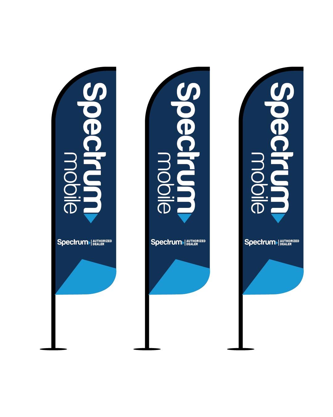 12FT Spectrum Mobile Feather Flags Pack of 3 | Outdoor Storefront ...
